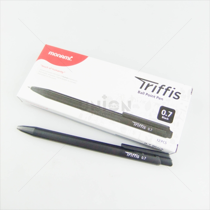MONAMI ปากกาลูกลื่น กด Triffis 0.7 ดำ