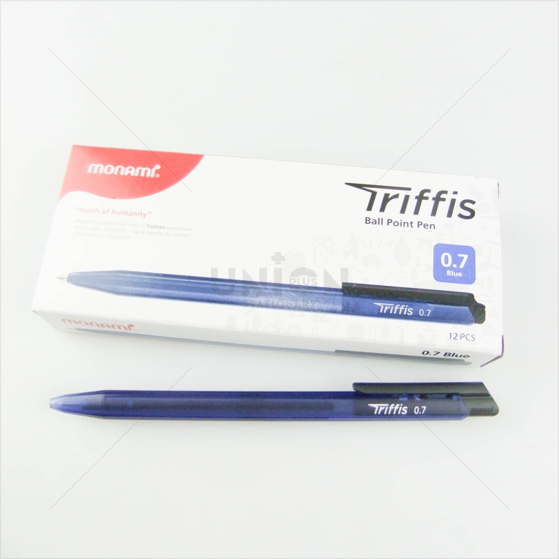 MONAMI ปากกาลูกลื่น กด Triffis 0.7 น้ำเงิน