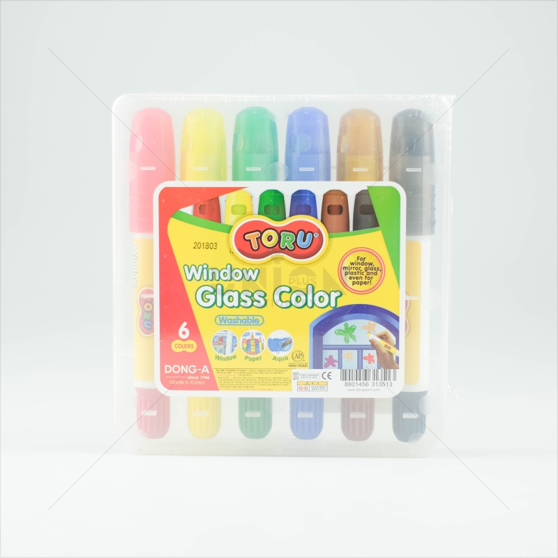 DONG-A ปากกาสี Window Glass Color ชุด 6 สี TORU
