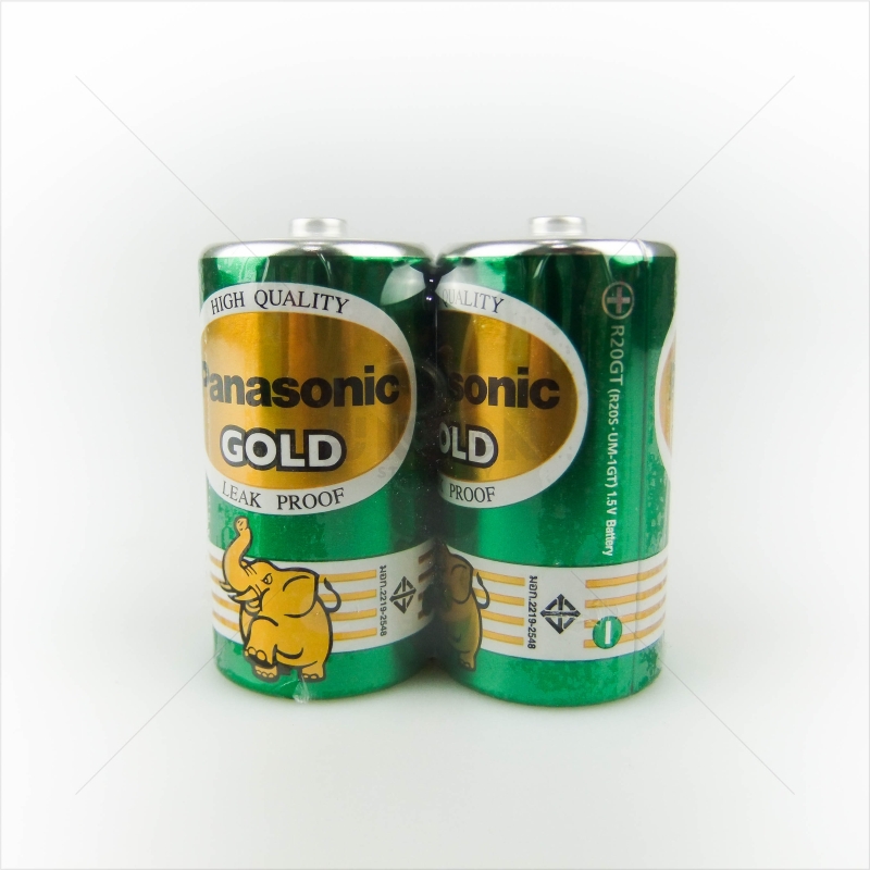 Panasonic GOLD ถ่านแมงกานีส R20GT/2SL D ก้อนเขียว